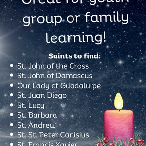 Advent Escape Room, Catholic Saints, Puzzles for Kids, Digital Download ...