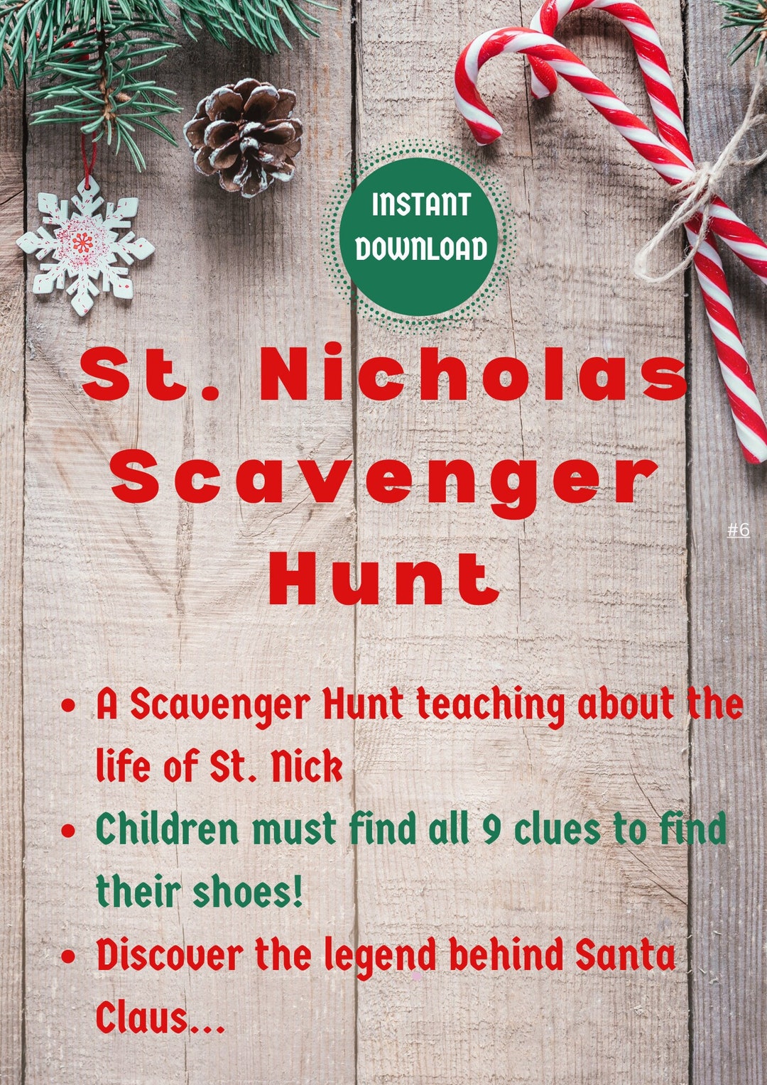 St. Nicholas Scavenger Hunt, Printable Clues, Instant Download - Etsy