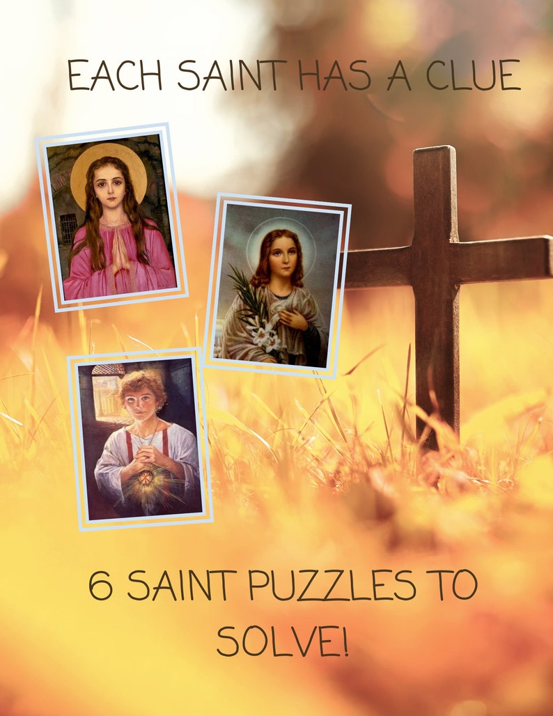 Young Saints Escape Room, Catholic Saints, Puzzles for Kids, Digital ...