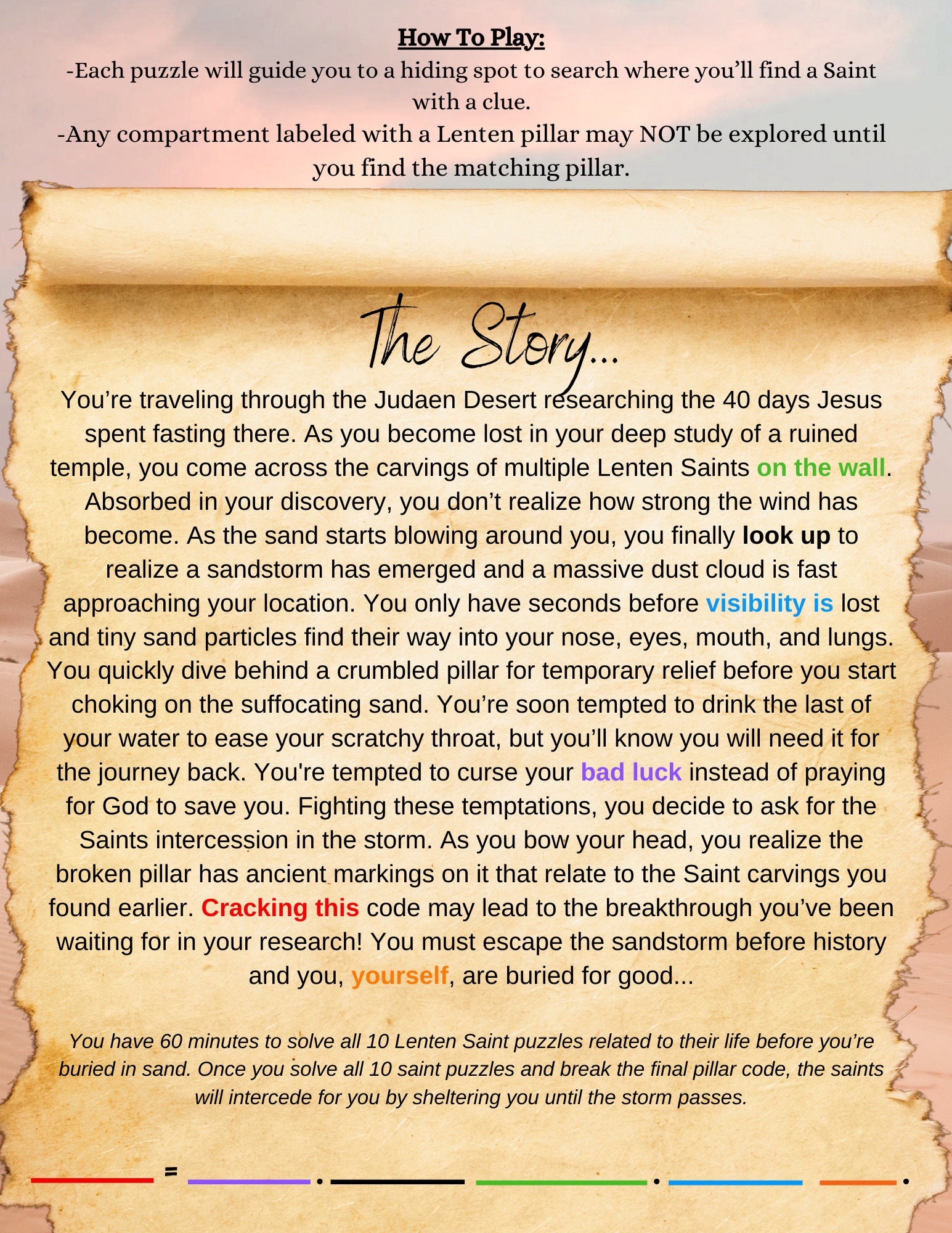 Lent Escape Room, Catholic Saints, Puzzles for Kids, Digital Download ...