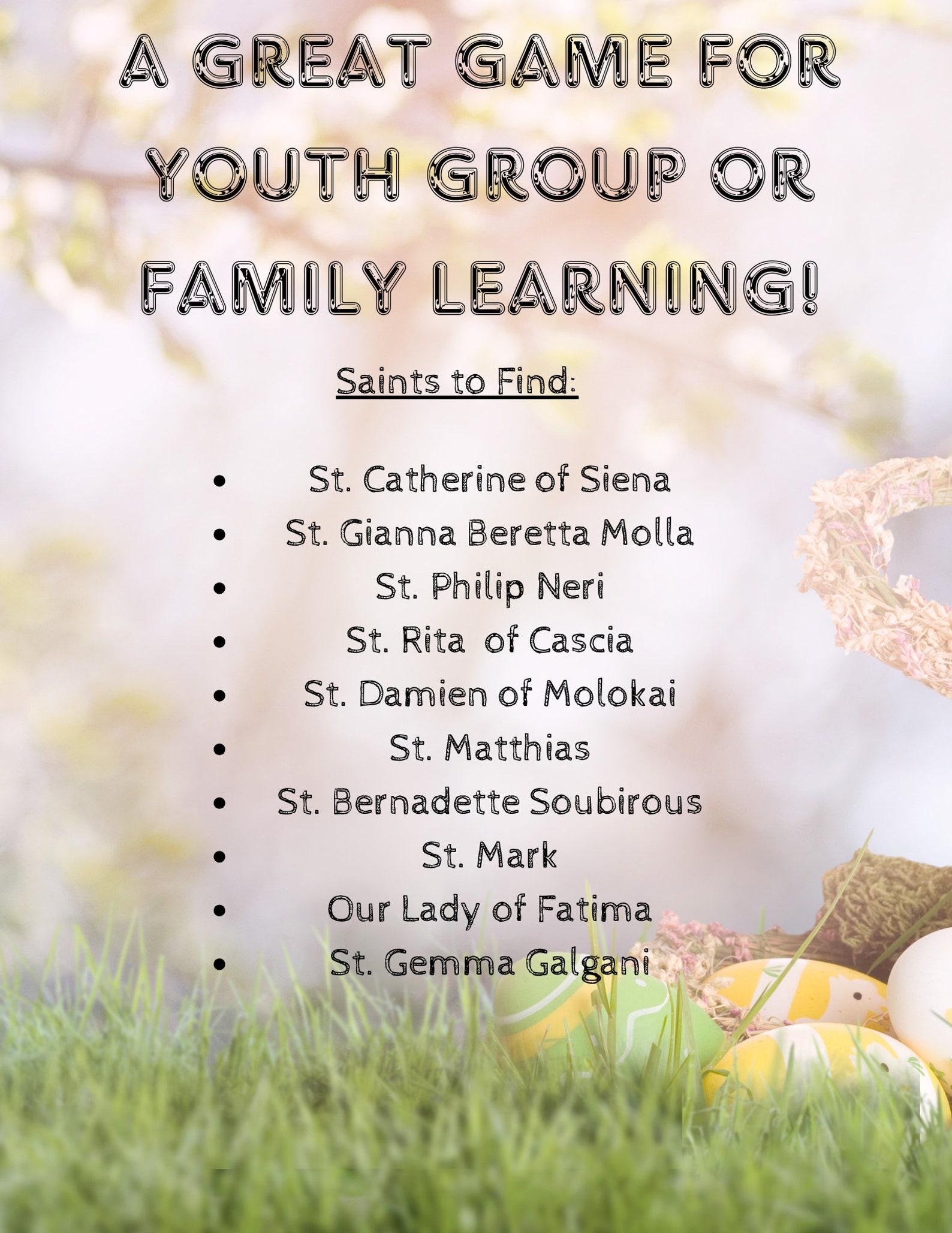 Easter Escape Room, Catholic Saints, Puzzles for Kids, Digital Download ...