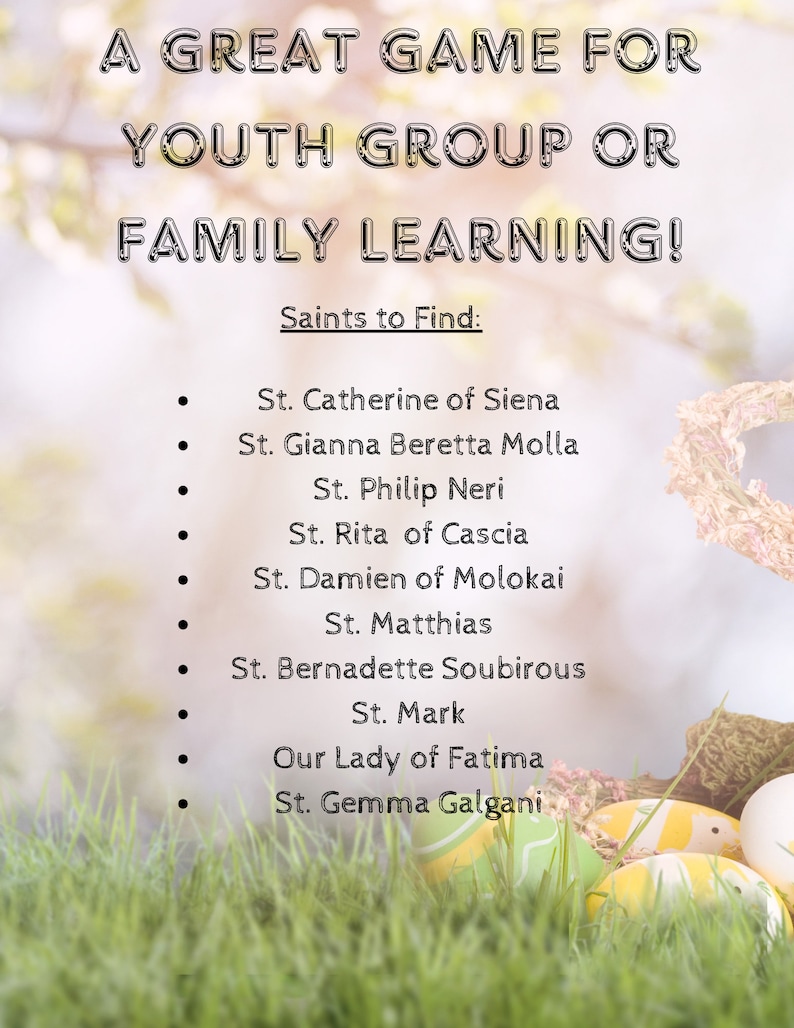 Easter Escape Room, Catholic Saints, Puzzles for Kids, Digital Download ...