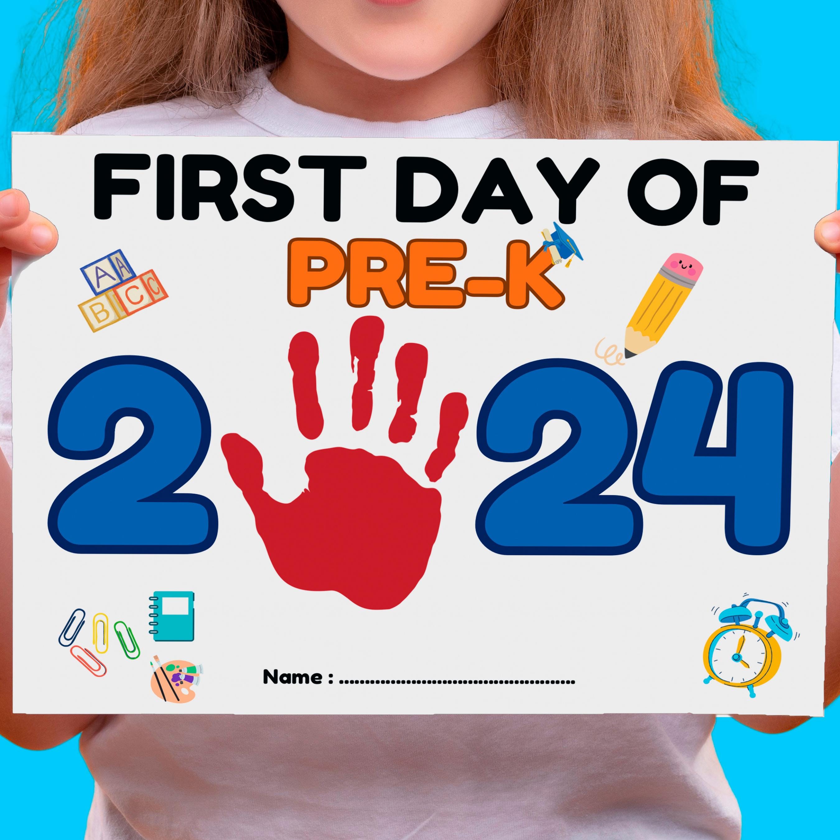 First Day of School Handprint Craft, Back to School Printable, School ...