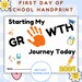 First Day of School Handprint Craft,editable First Day of Pre-k ...