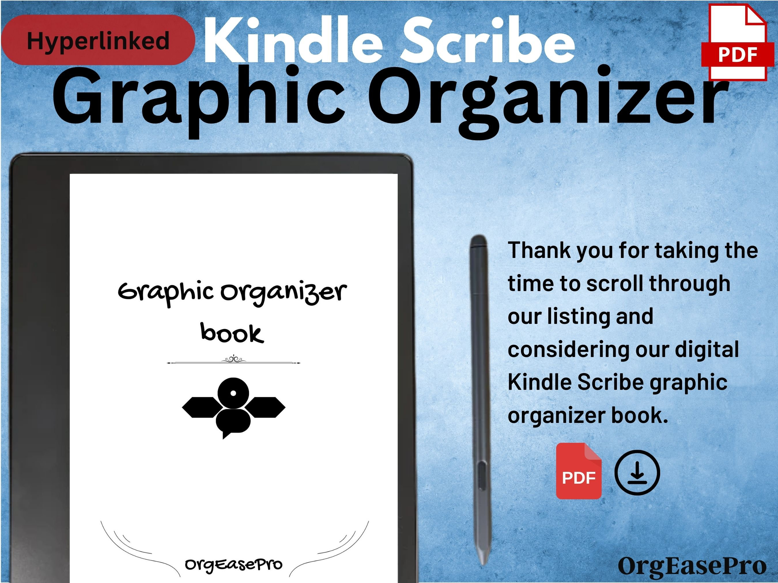 Interactive Kindle Scribe Graphic Organizer Book Kindle Scribe ...