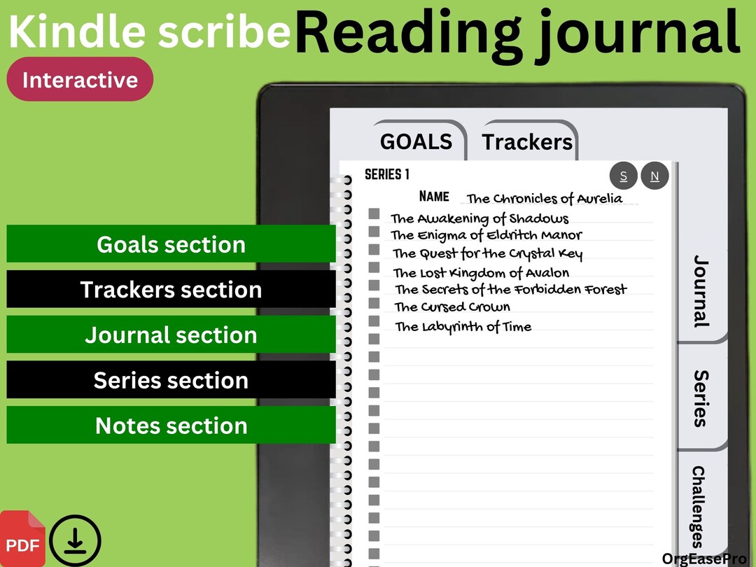Kindle Scribe Reading Journal - Track Progress, Set Goals, Great Gift ...