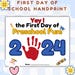 First Day of School Handprint ,editable First Day of Pre-k Handprint ...