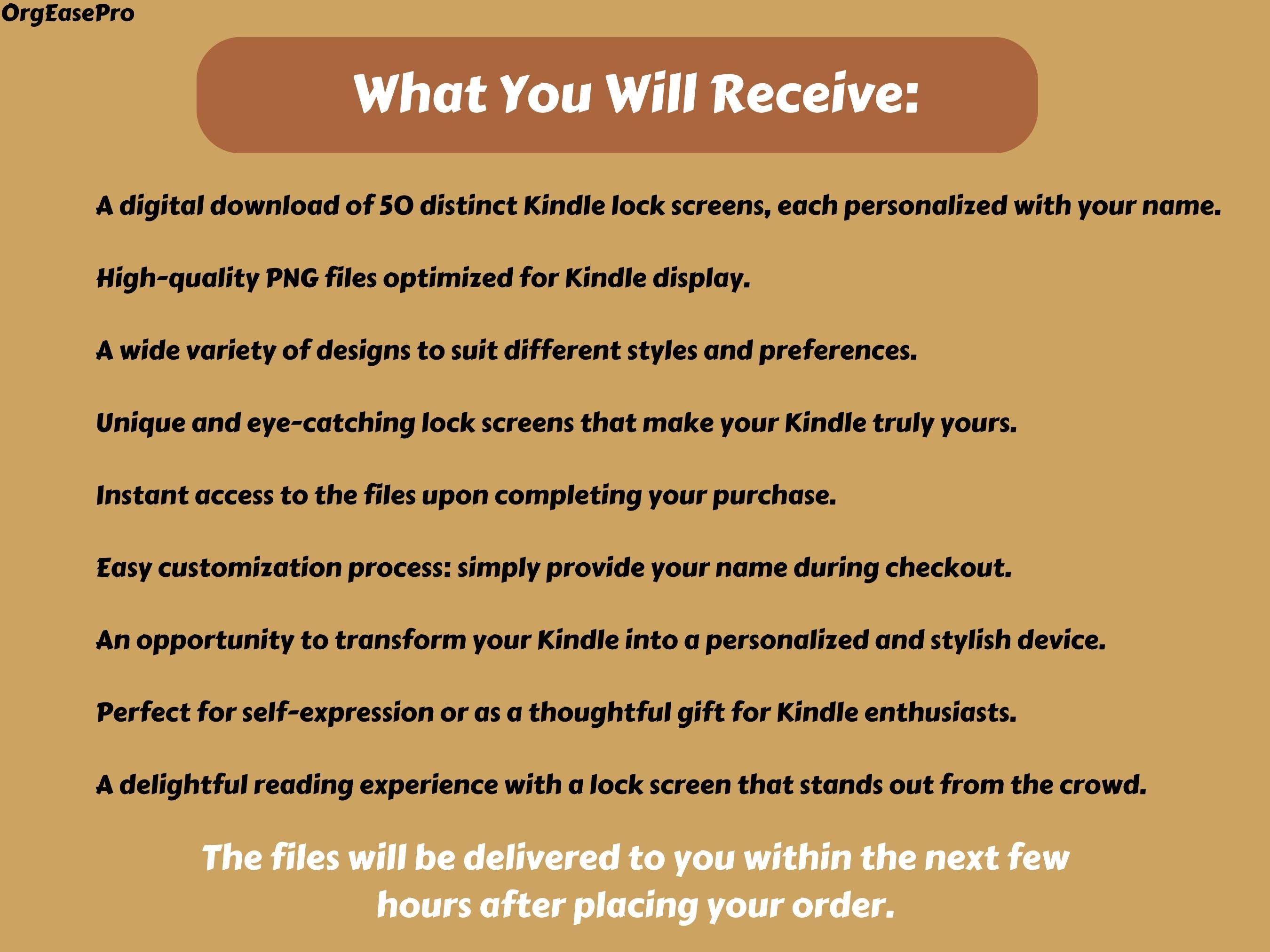 50 Custom Kindle Lockscreen Kindle Lock Screen Personalized - Etsy