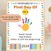 First Day of School Handprint Craft, Back to School Printable, School ...