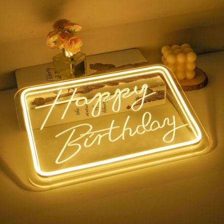 Happy Birthday Custom Sign Neon Happy Birthday Sign Custom Birthday ...