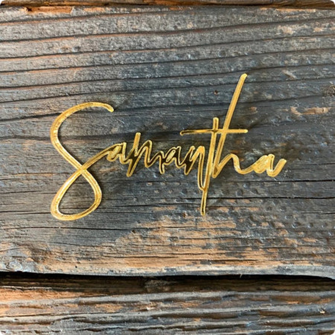 Custom Mirror Acrylic Name Sign, Personalized Name Sign, Mirror Acrylic ...