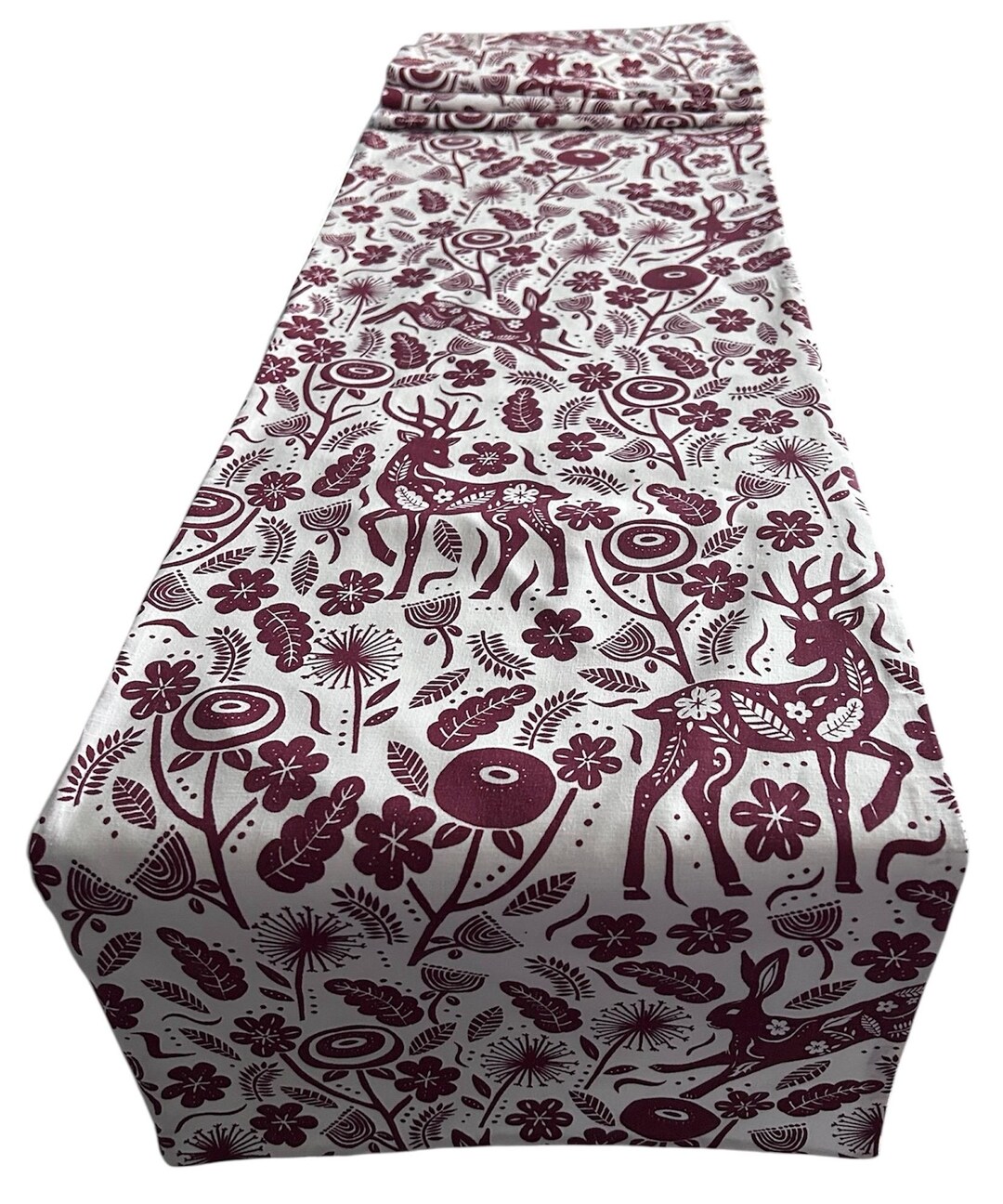 Scandi Woodland Stag & Rabbit Table Runner, 1m, 1.5m, 2m - Etsy