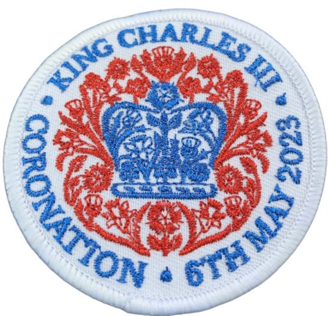 King Charles III, Coronation, Official Emblem, Patch, in Metallic ...