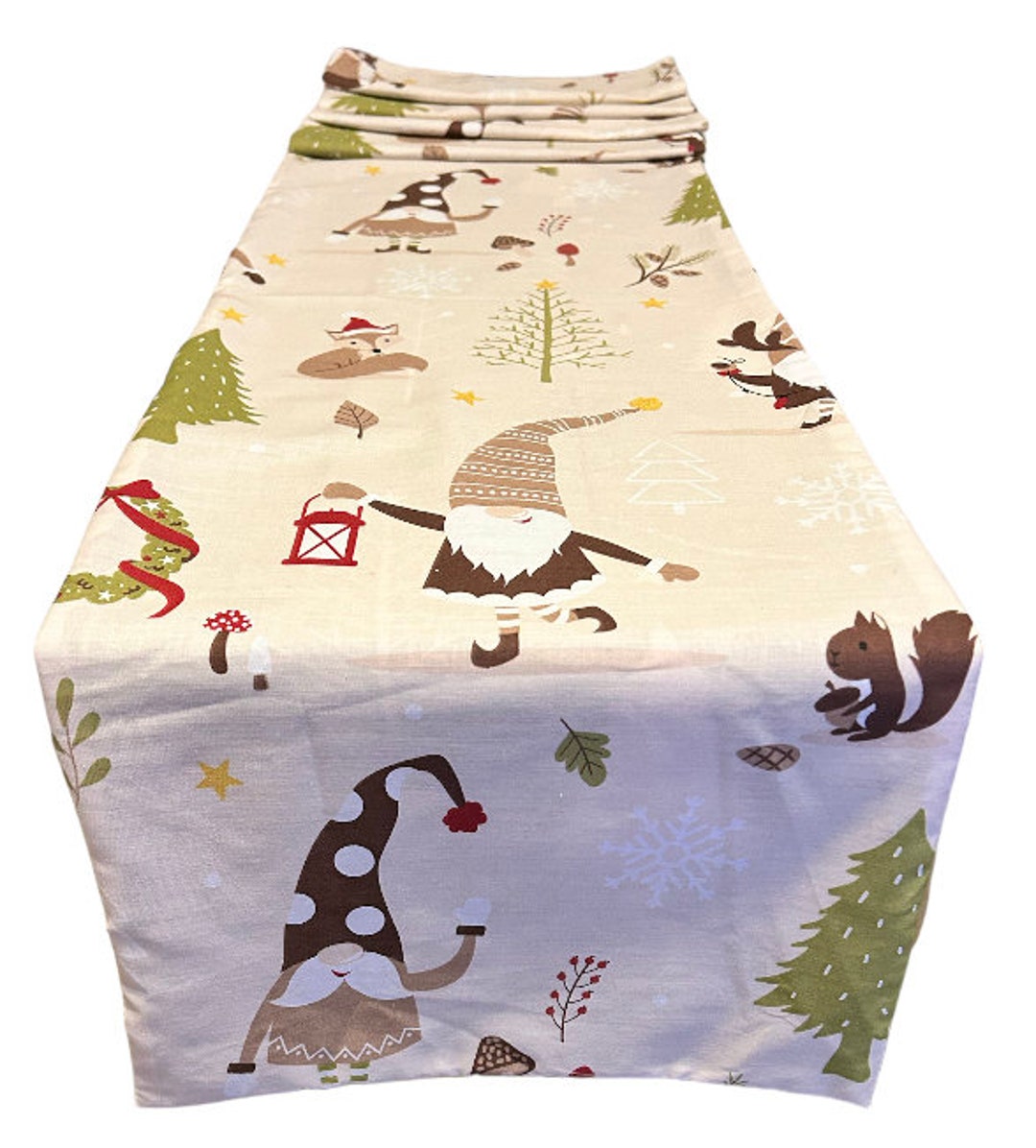 Gnome Gonk Christmas Tree Reversible Table Runner 1m - Etsy