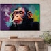 Chimpanzee Smoking Chimpanzee Painting Chimp Painting - Etsy