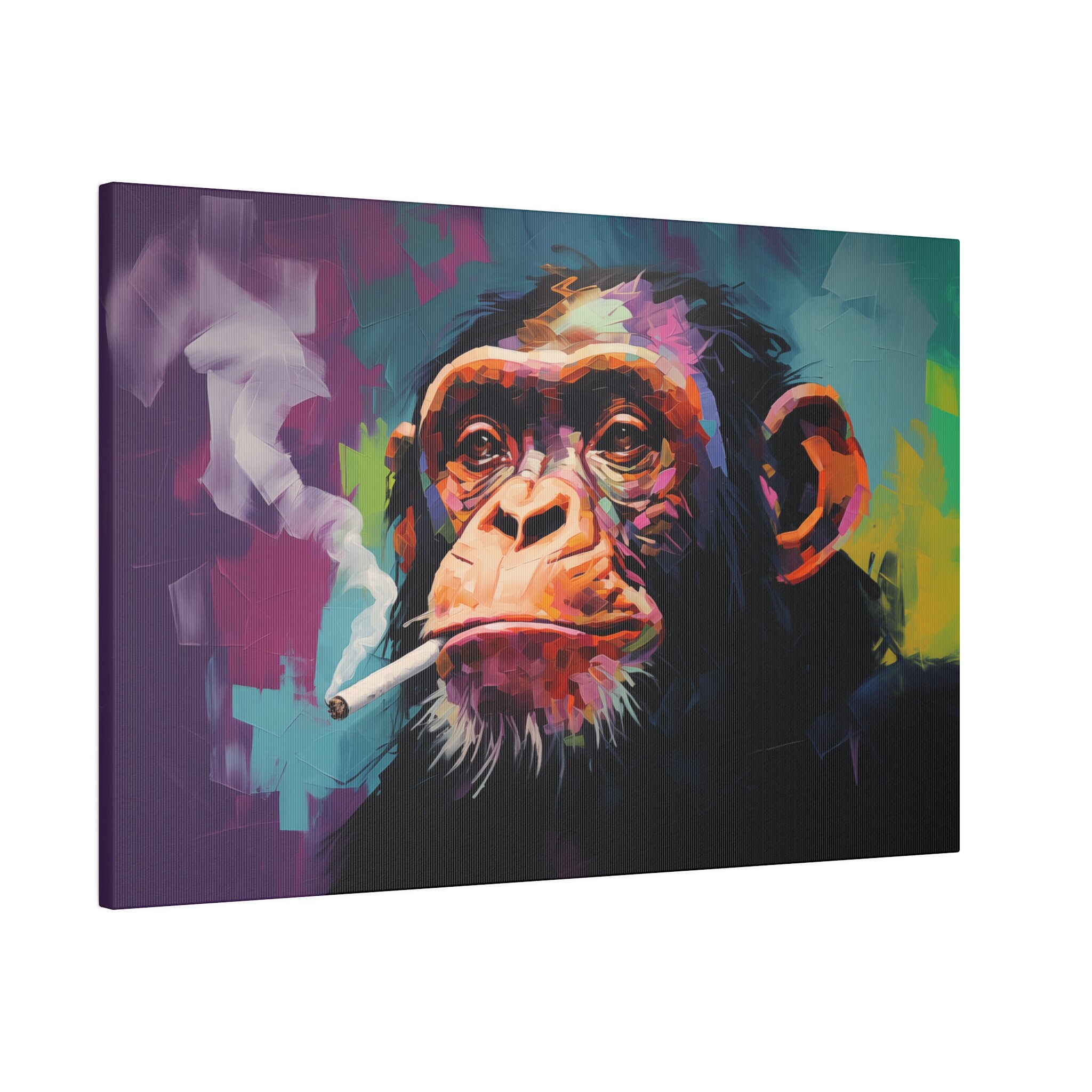 Chimpanzee Smoking Chimpanzee Painting Chimp Painting - Etsy