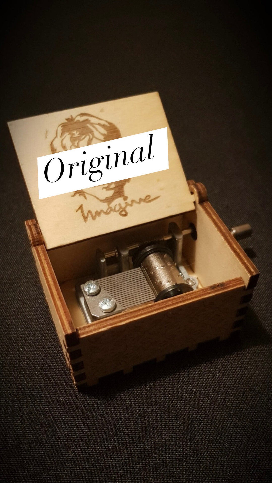 Imagine John Lennon Wooden Music Box Personalizable, Anniversary ...
