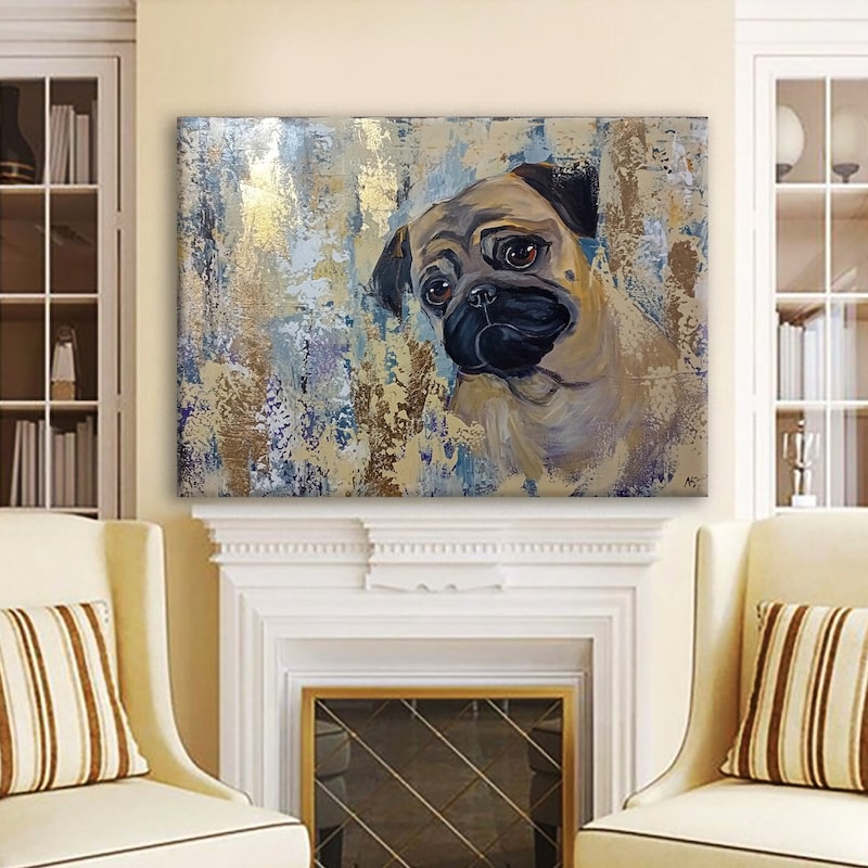 Pug Painting - Etsy