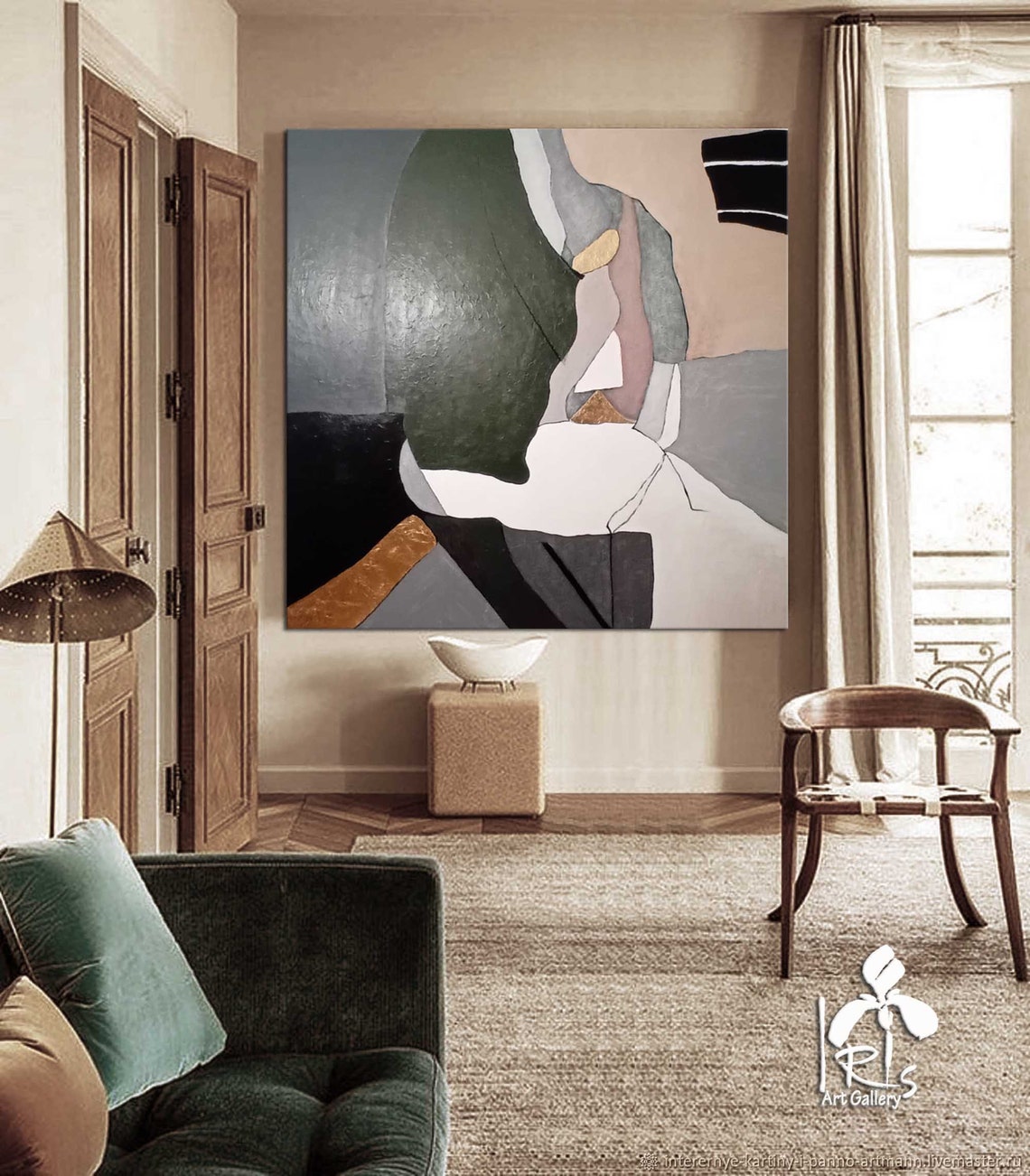 Original Green Abstract Art Modern Green Texture Painting Large Green ...