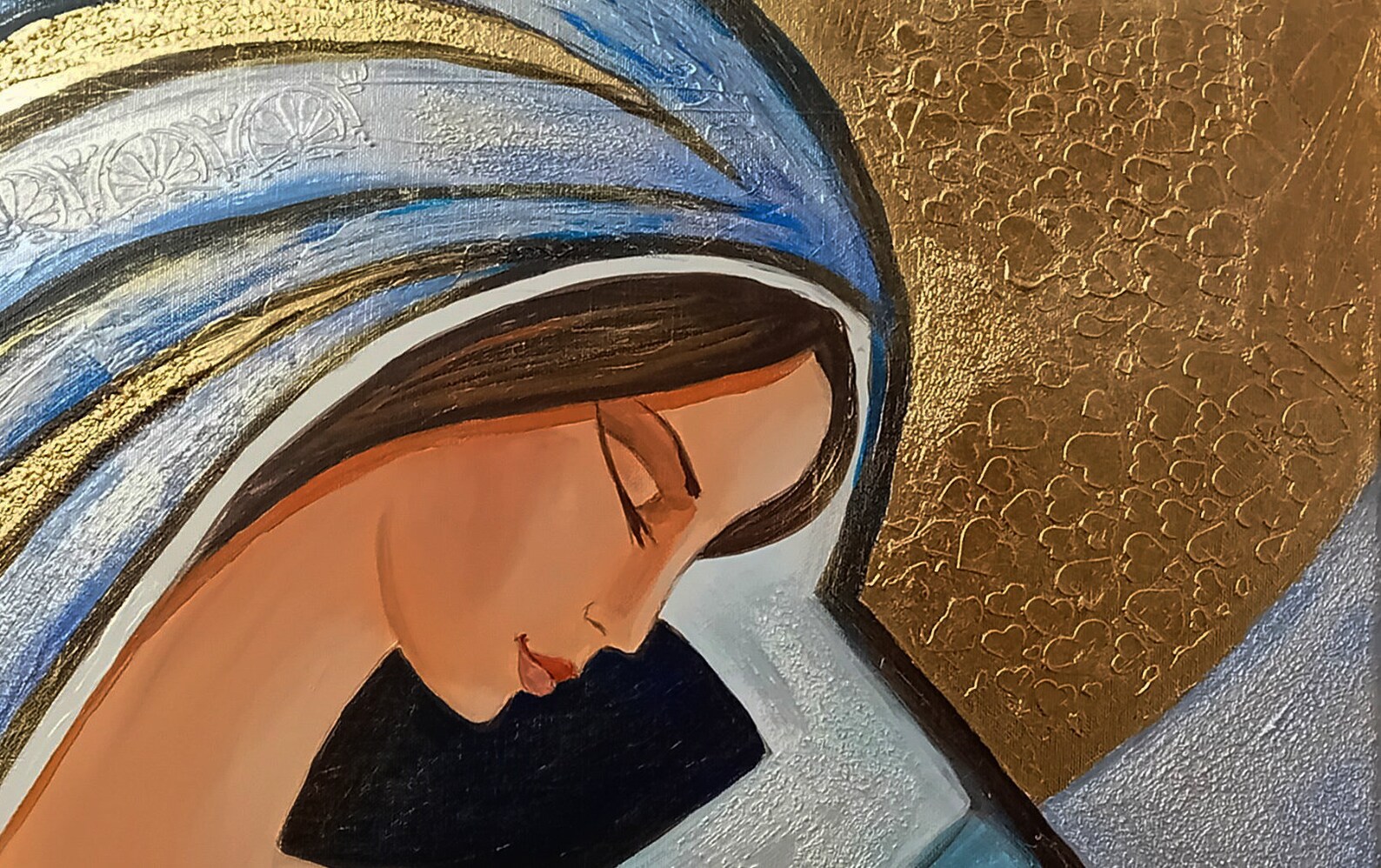 Original Modern Virgin Mary Religious Art, Original Madonna and Child ...