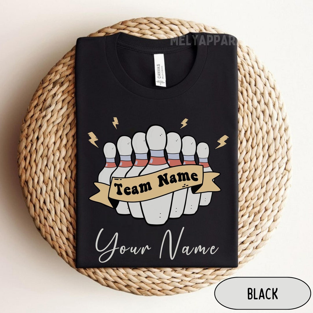 Custom Bowling Shirt Personalized Team Name Tshirt Bowling Birthday ...
