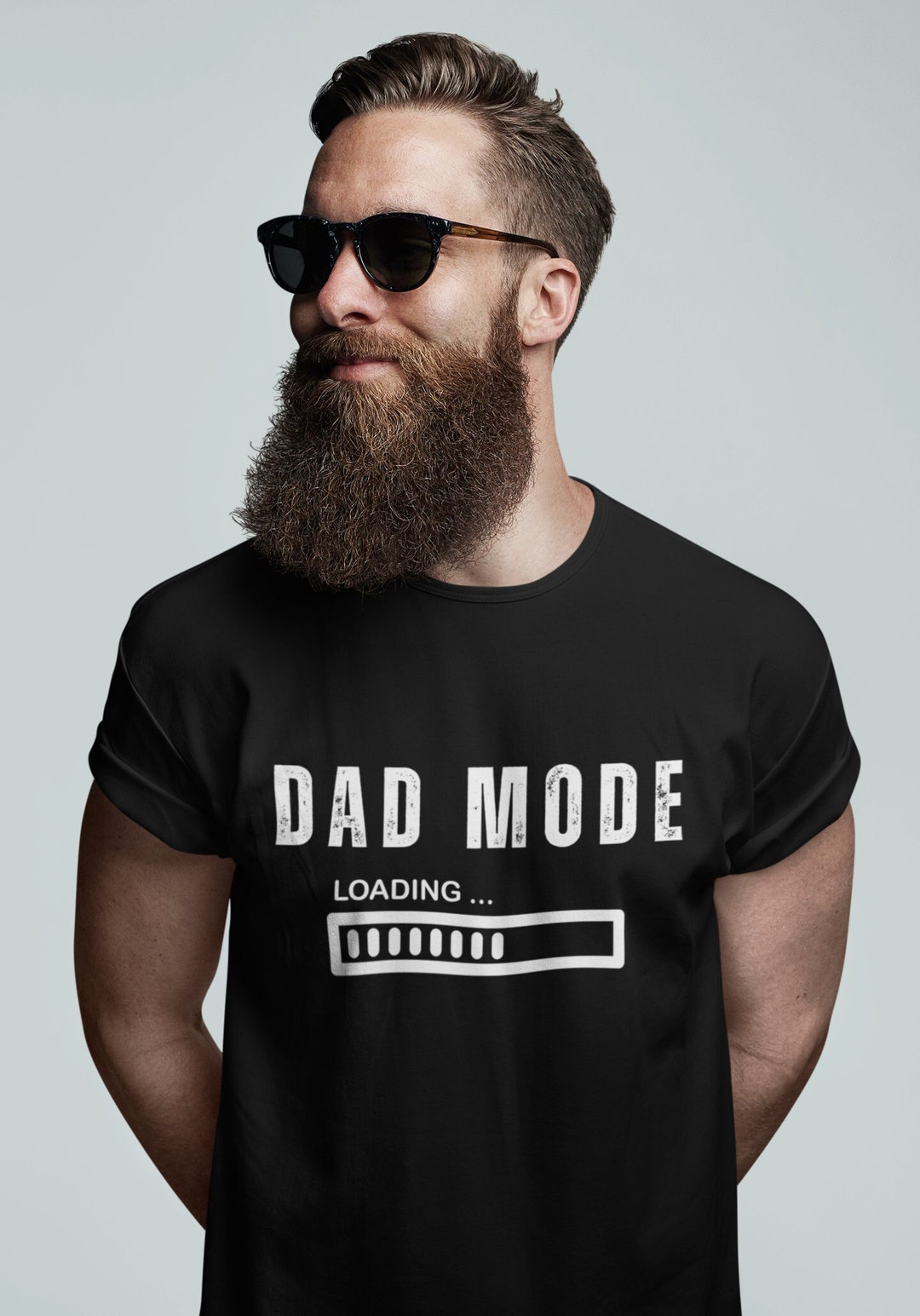 Dad Mode Loading Funny Pregnancy Reveal Future Daddy Tshirt New Dad ...