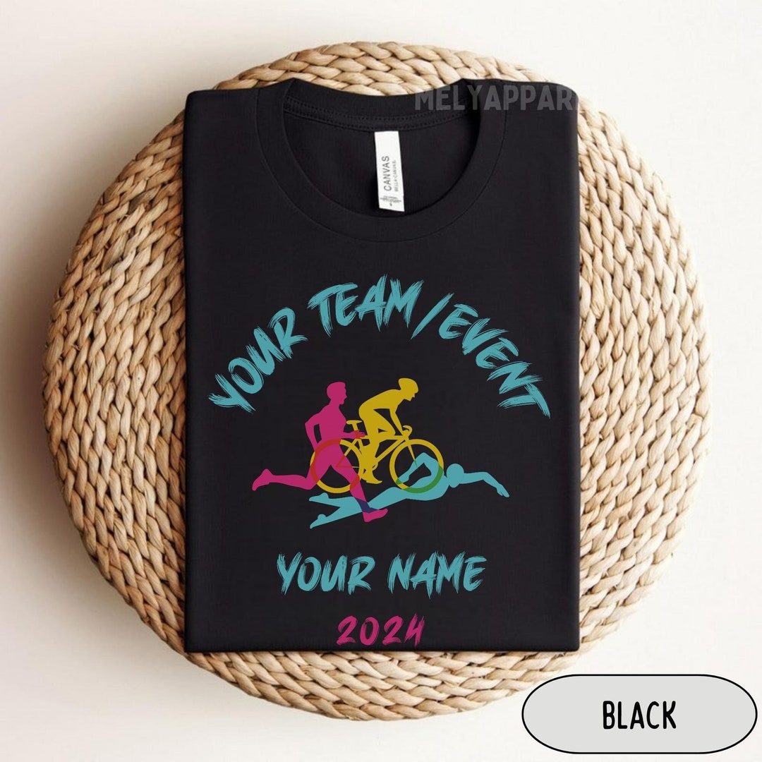 Custom Triathlon Shirt Personalized Name and Event Race Tshirt Family ...
