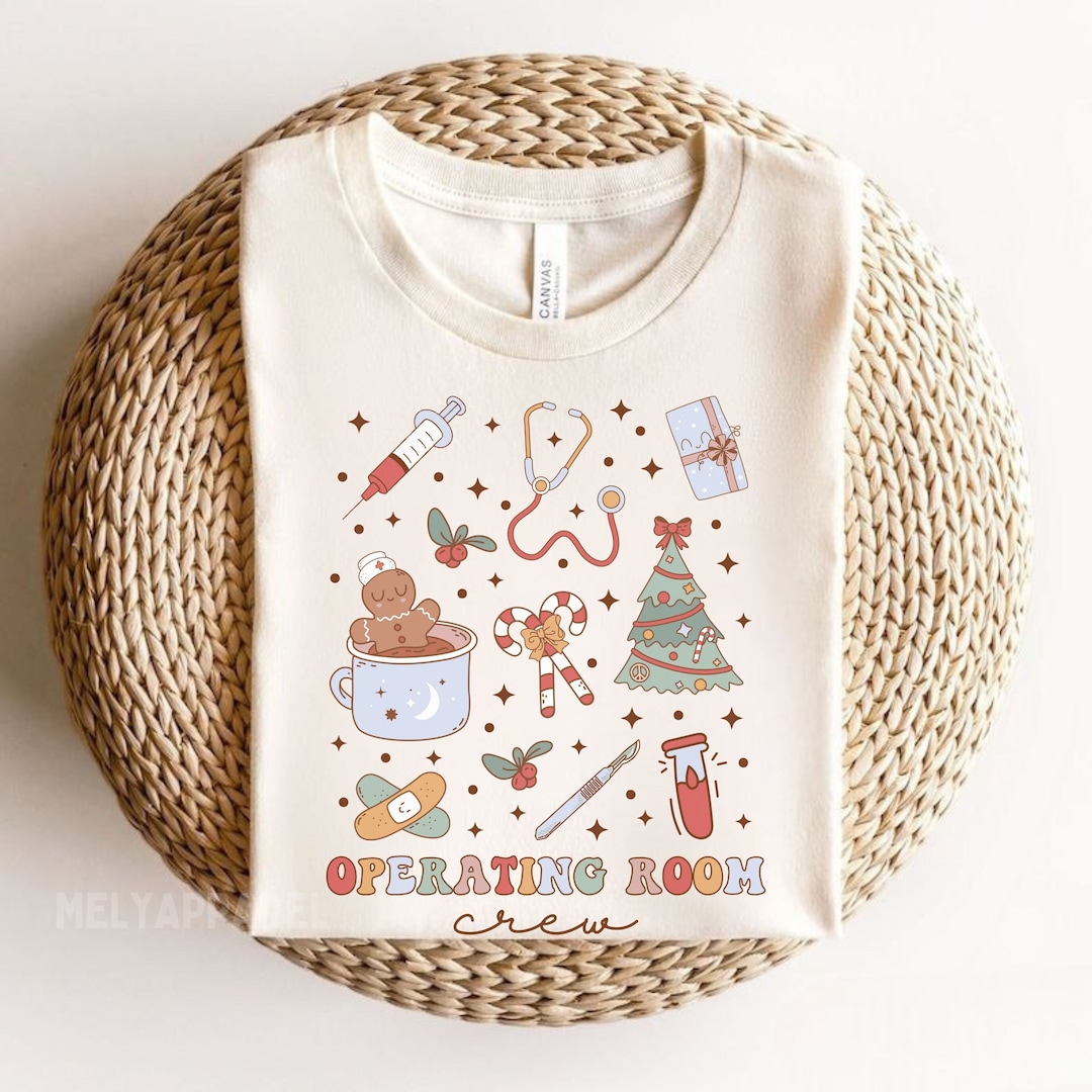 Operating Room Crew Christmas Shirt OR Gift Nurse Xmas Tshirt Surgeon ...