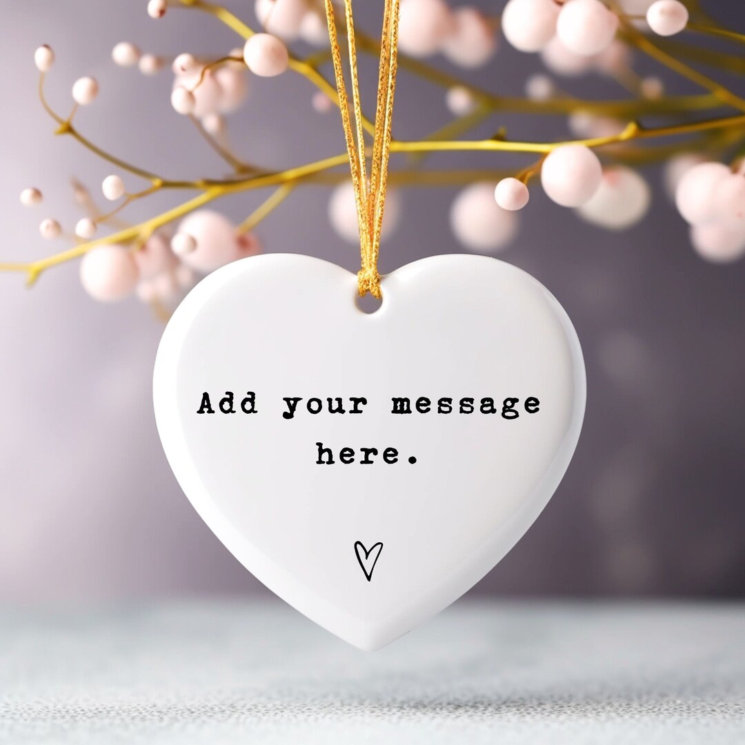 Custom Text Message Ornament Personalised Gift Friends Christmas ...