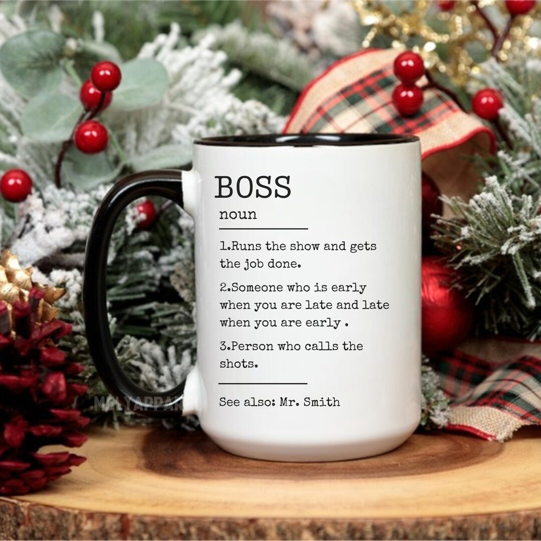 Personalized Boss Definition Mug Custom Text and Name Large Coffee Cup ...