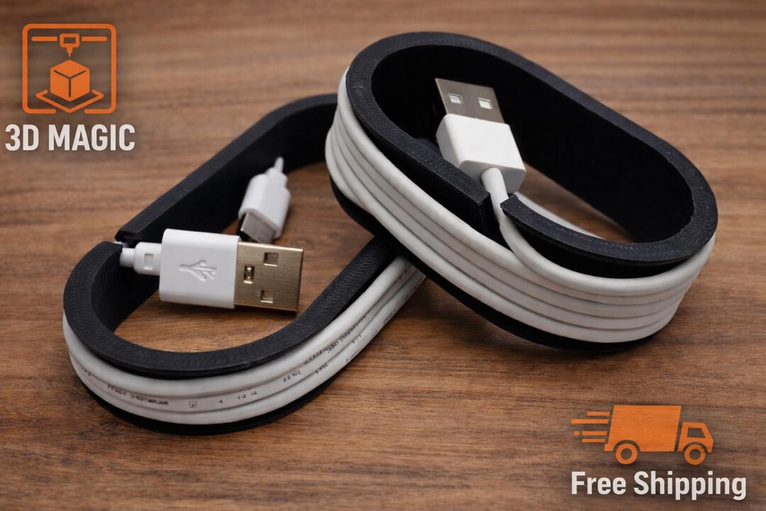 3D Printed USB Cable Organizer | Charging Cord Holder for Desk ...