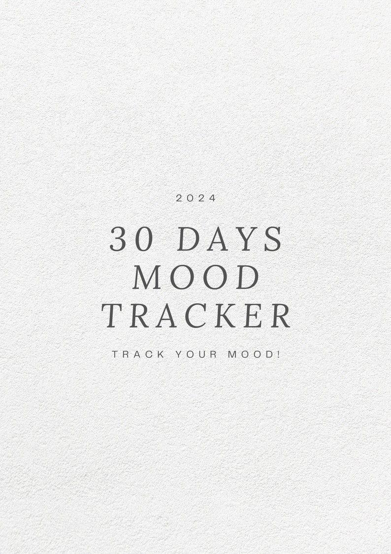 30 Day Mood Tracker - Etsy
