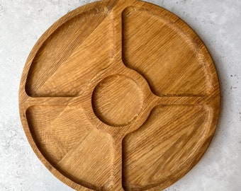 Heart Wooden Sectional Platter, Snack Tray, Wine Plate, Platter for ...