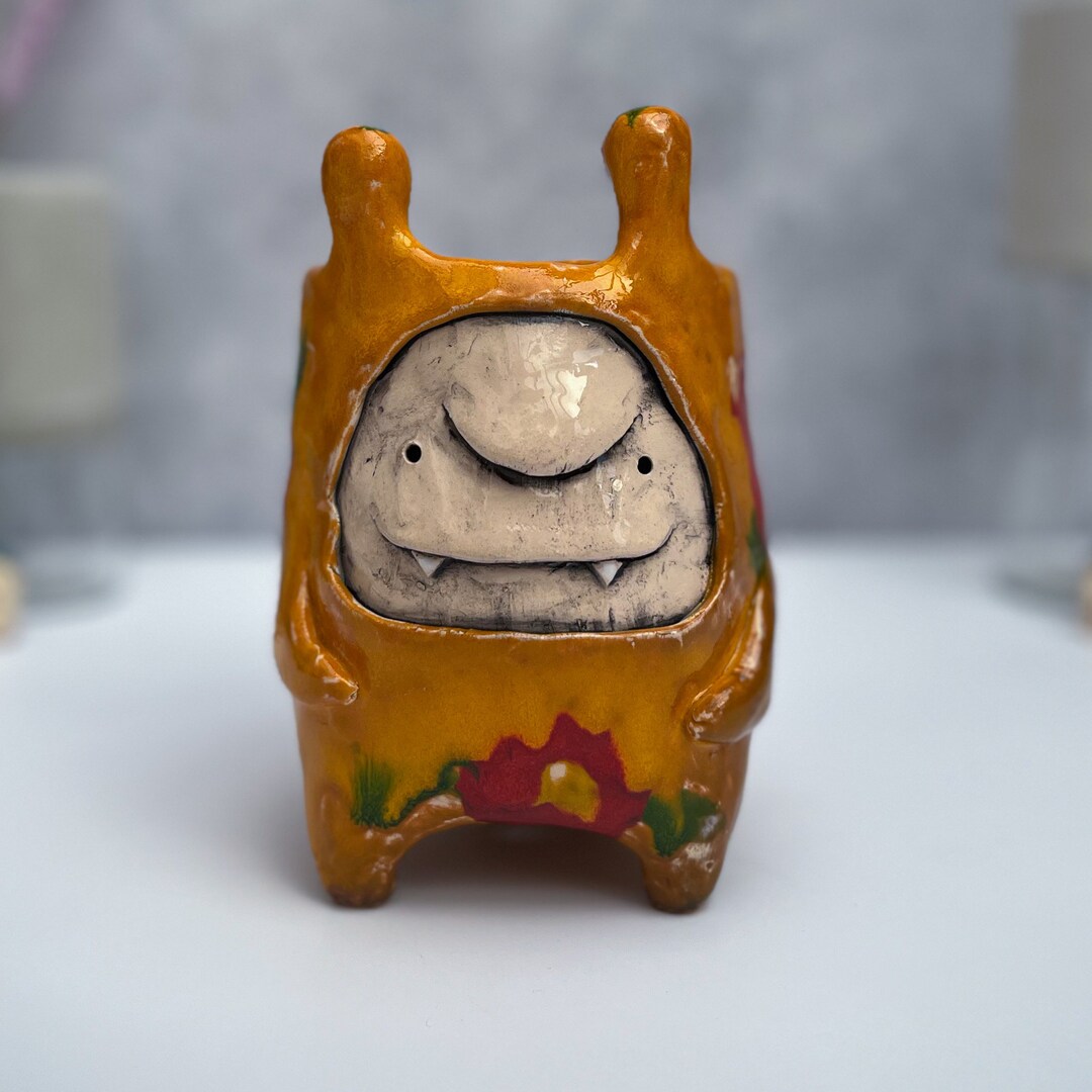 Handmade Ceramic Troll Vase: Whimsical Home Decor (12x9cm) - Etsy
