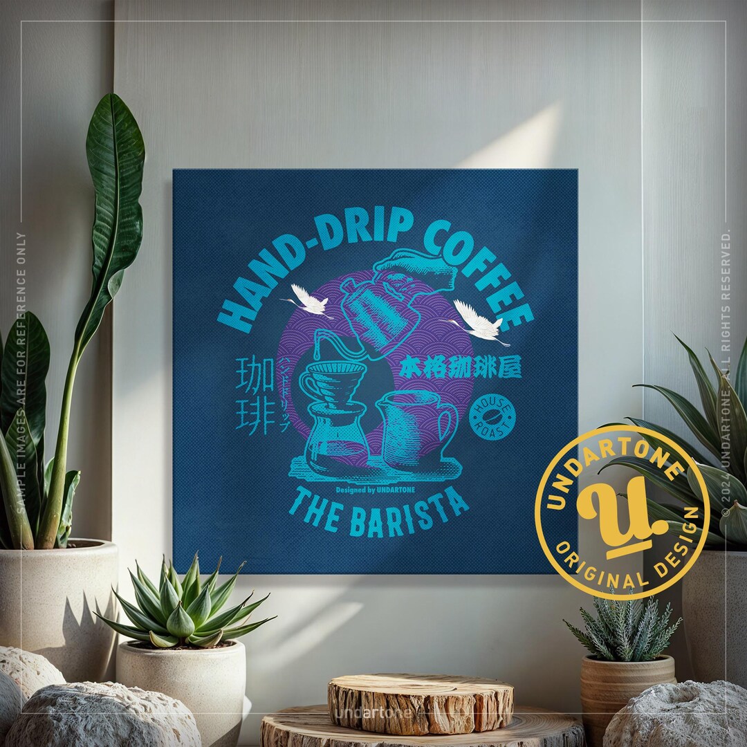 Hand-drip Coffee Poster | Coffee-lover Wall Art | Coffee Lovers Print ...