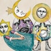 Sun Moon Stars Paper Dolls Collage Sheets, Celestial Images for Junk ...