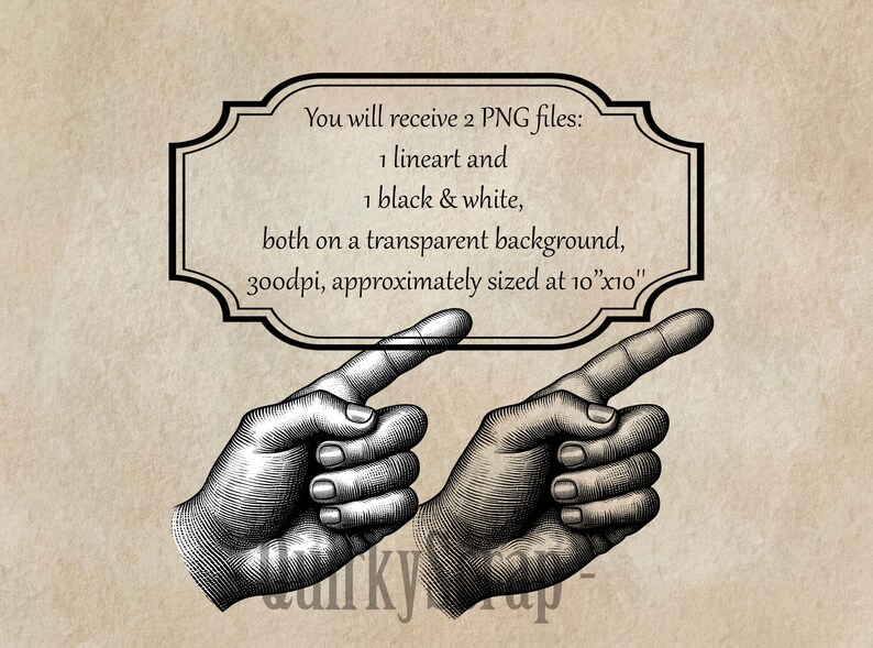 Pointing Finger Hand Clipart, PNG Victorian Style Illustration, Graphic ...