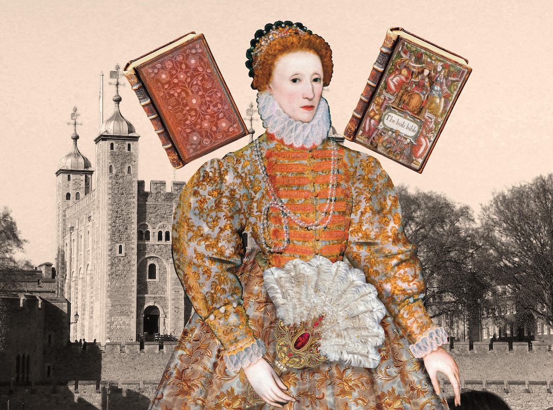 Queen ELIZABETH I Artiqulated Paper Doll Collage Sheet Henry VIII Tudor ...