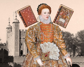 Queen ELIZABETH I Artiqulated Paper Doll Collage Sheet Henry VIII Tudor ...