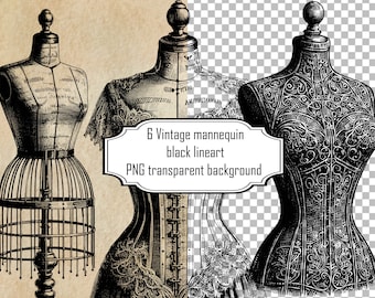 Victorian Dress Form Collage Sheet, Vintage Illustration, Digital Paper ...