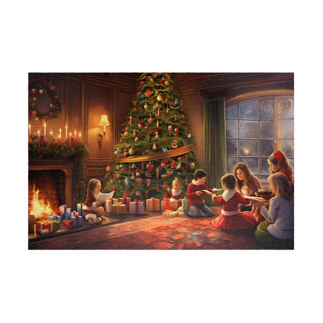 Christmas Scene Puzzle Christmas Gift Kids Puzzle for the - Etsy