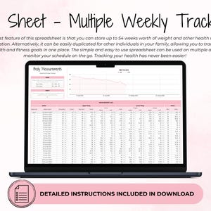 Editable Weight & Health Tracker | Weight Loss Planner | Body ...