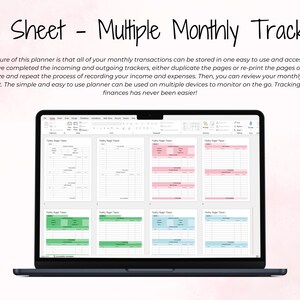 Printable Monthly Budget Planner | Expense and Bill Tracker | Savings ...
