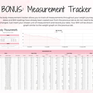 Editable Weight & Health Tracker | Weight Loss Planner | Body ...