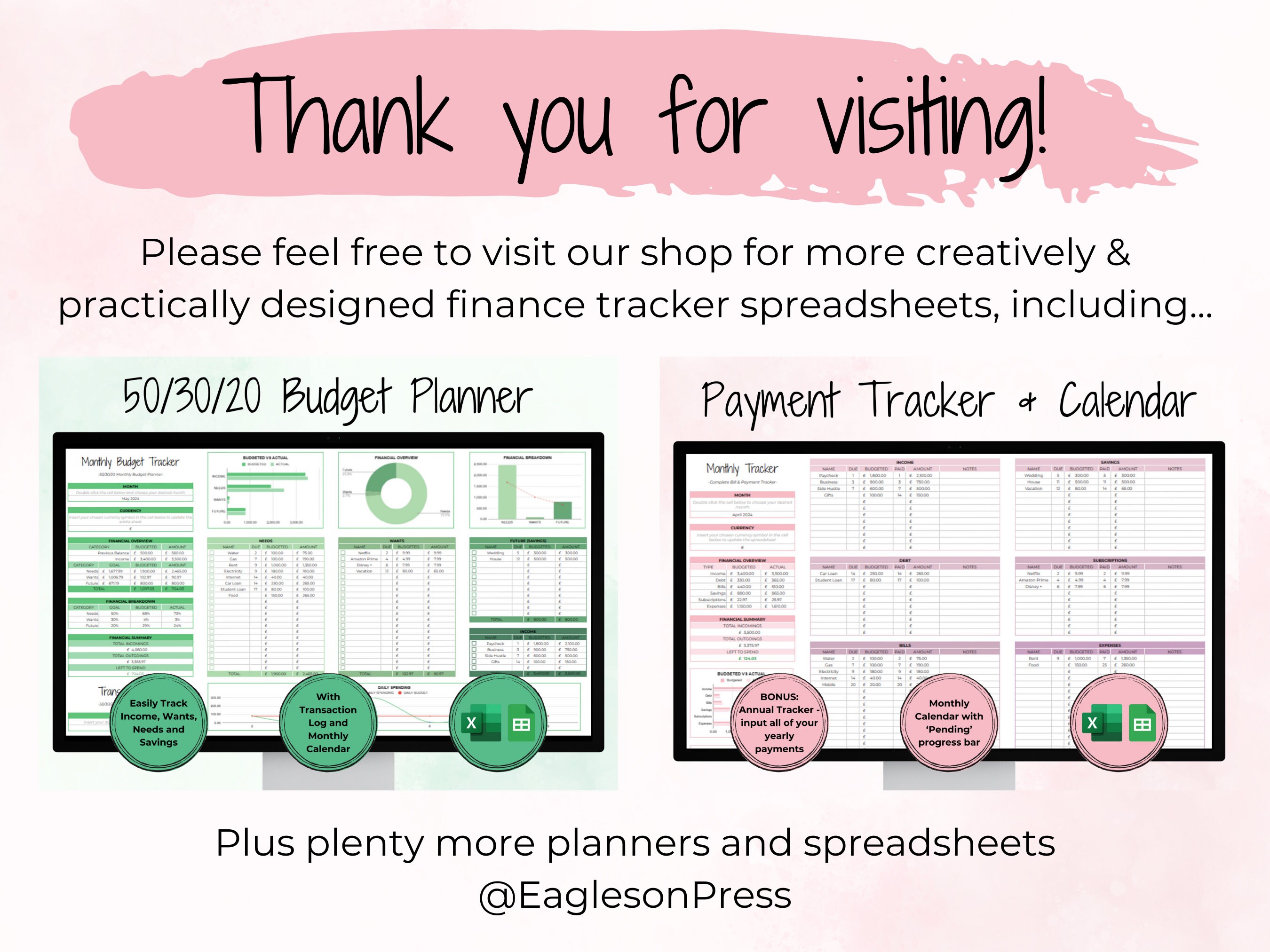 Editable Income & Expense Tracker Spreadsheet Personal Finance Planner ...