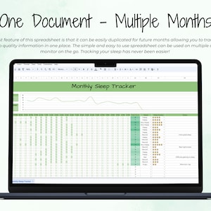Editable Sleep Tracker Spreadsheet | Daily and Monthly Journal | Sleep ...
