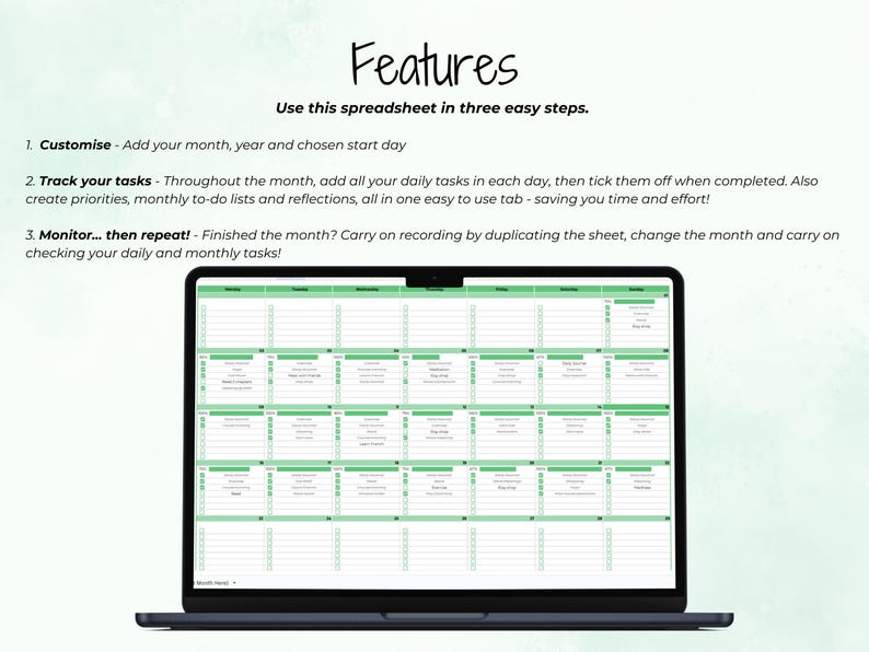 Editable Life Calendar | Monthly Calendar | Task Tracker | Daily ...