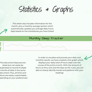 Editable Sleep Tracker Spreadsheet | Daily and Monthly Journal | Sleep ...