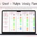 Editable Weekly Planner Template: Daily Schedule, Google Sheets & Excel ...