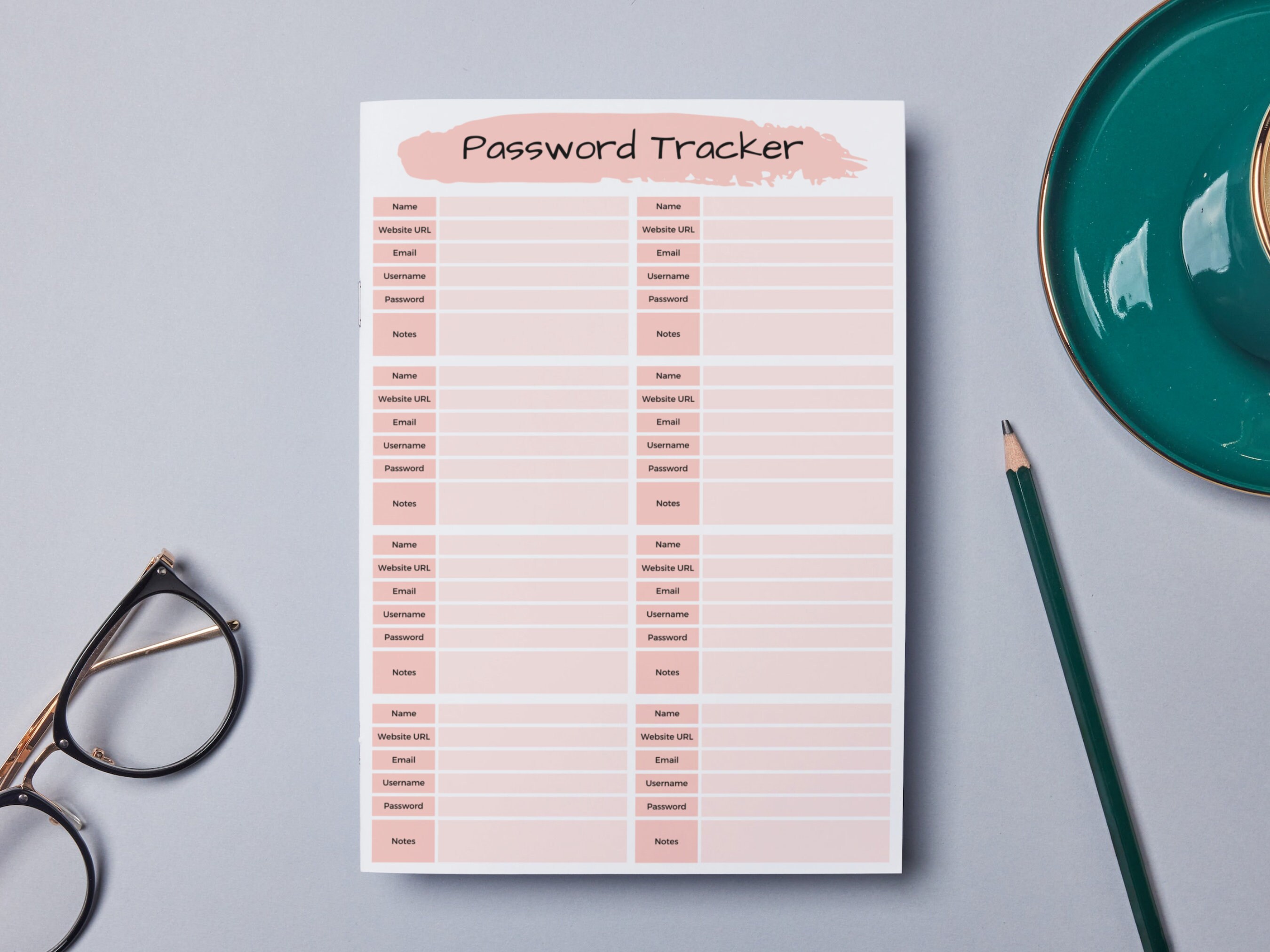 Editable Password Tracker Password and Account Organiser - Etsy